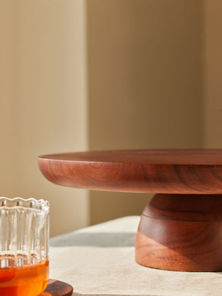 Acacia Wood Cake Stand – Fleck