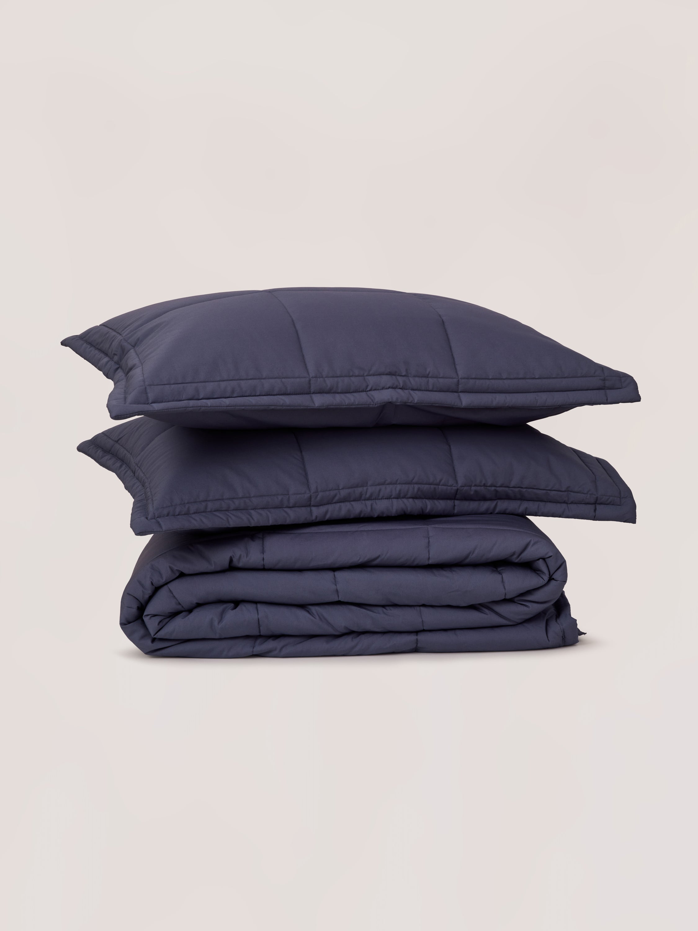 Organic Cotton Percale Box Comforter Set, Dusk – Fleck