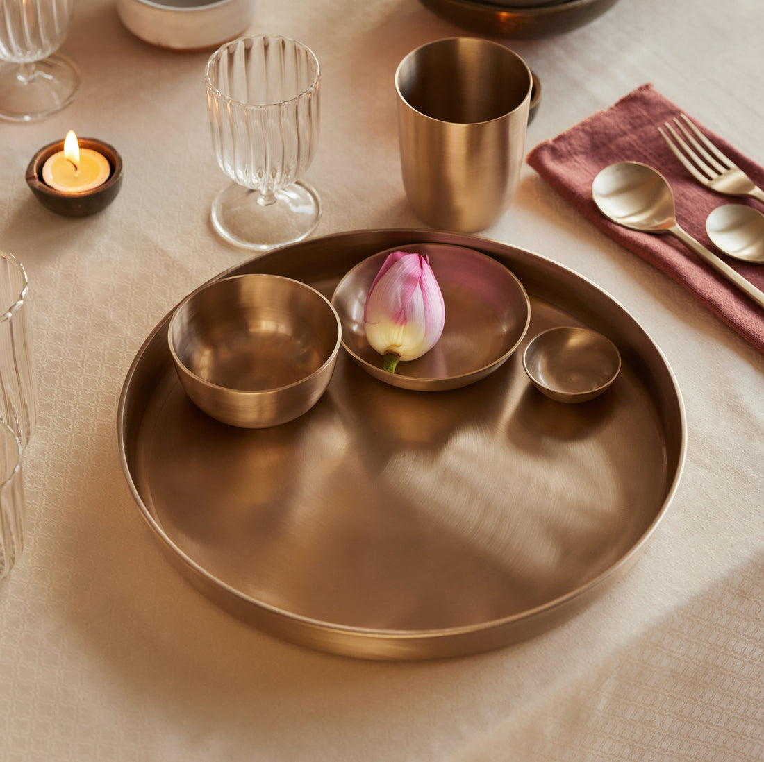 Luxe Kansa Complete Dinner Set – Fleck